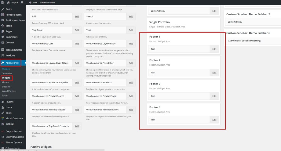 Footer customization | Corpus Tutorial