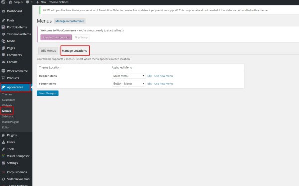 Menu System in Corpus – Euthemians Knowledge Base