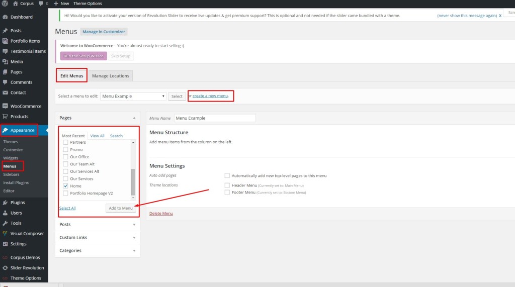 Menu System in Corpus | Corpus Tutorial