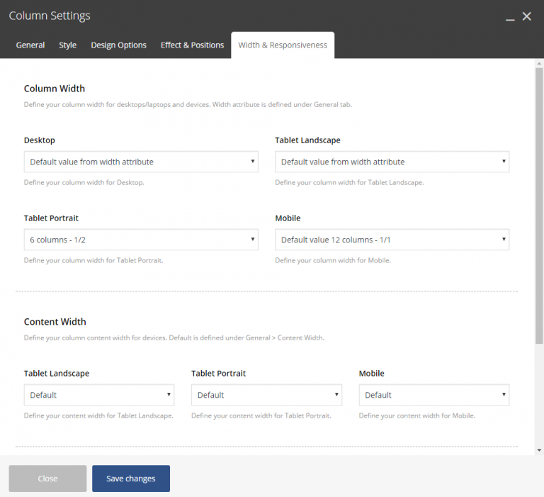 Column Options in Zuperla – Euthemians Knowledge Base