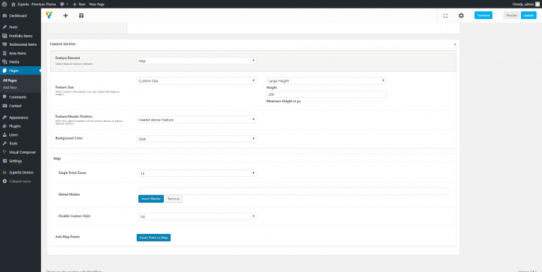 Feature Section Map | Zuperla Tutorial
