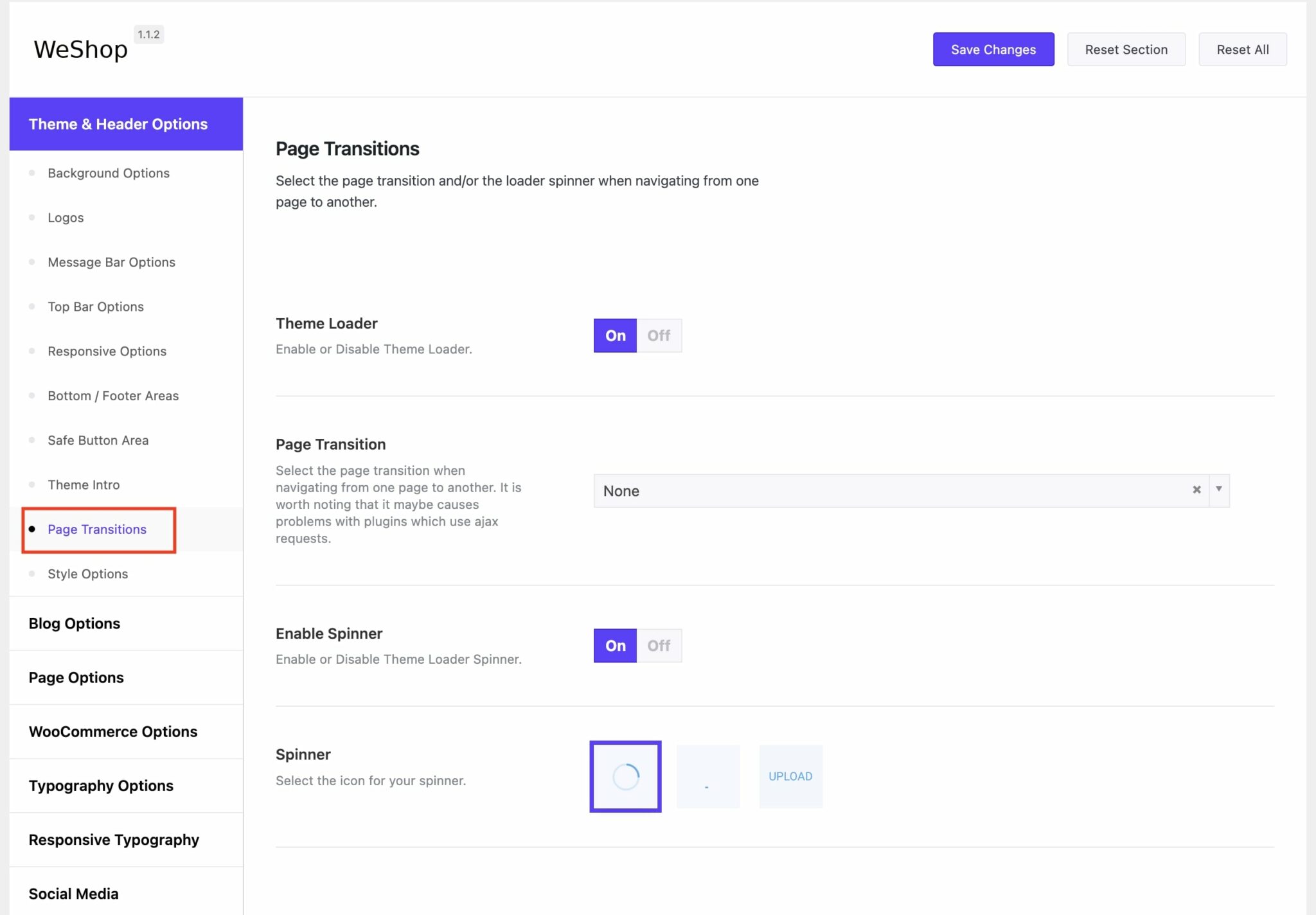 Page Transitions in WeShop | WeShop Tutorial